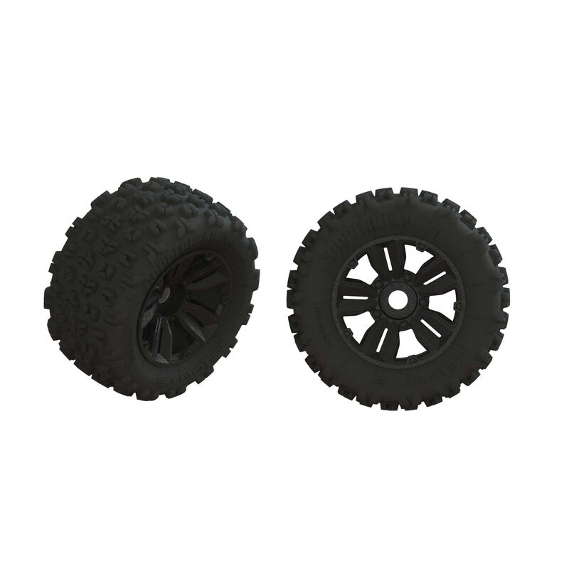 1/5 dBoots Copperhead2 SB MT Front/Rear 3.9 Pre-Mounted Tires 24mm Hex (2)