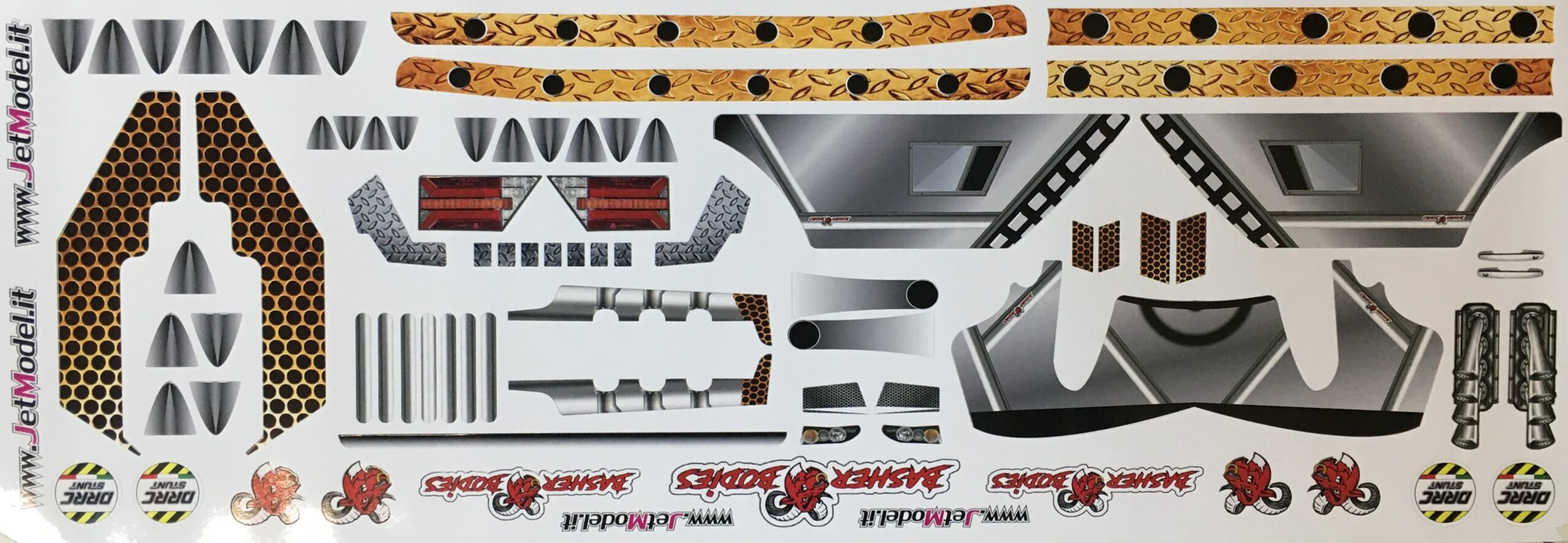 TRAXXAS XMAXX UNBREAkABLE SKULL ARANCIO BY DRRC