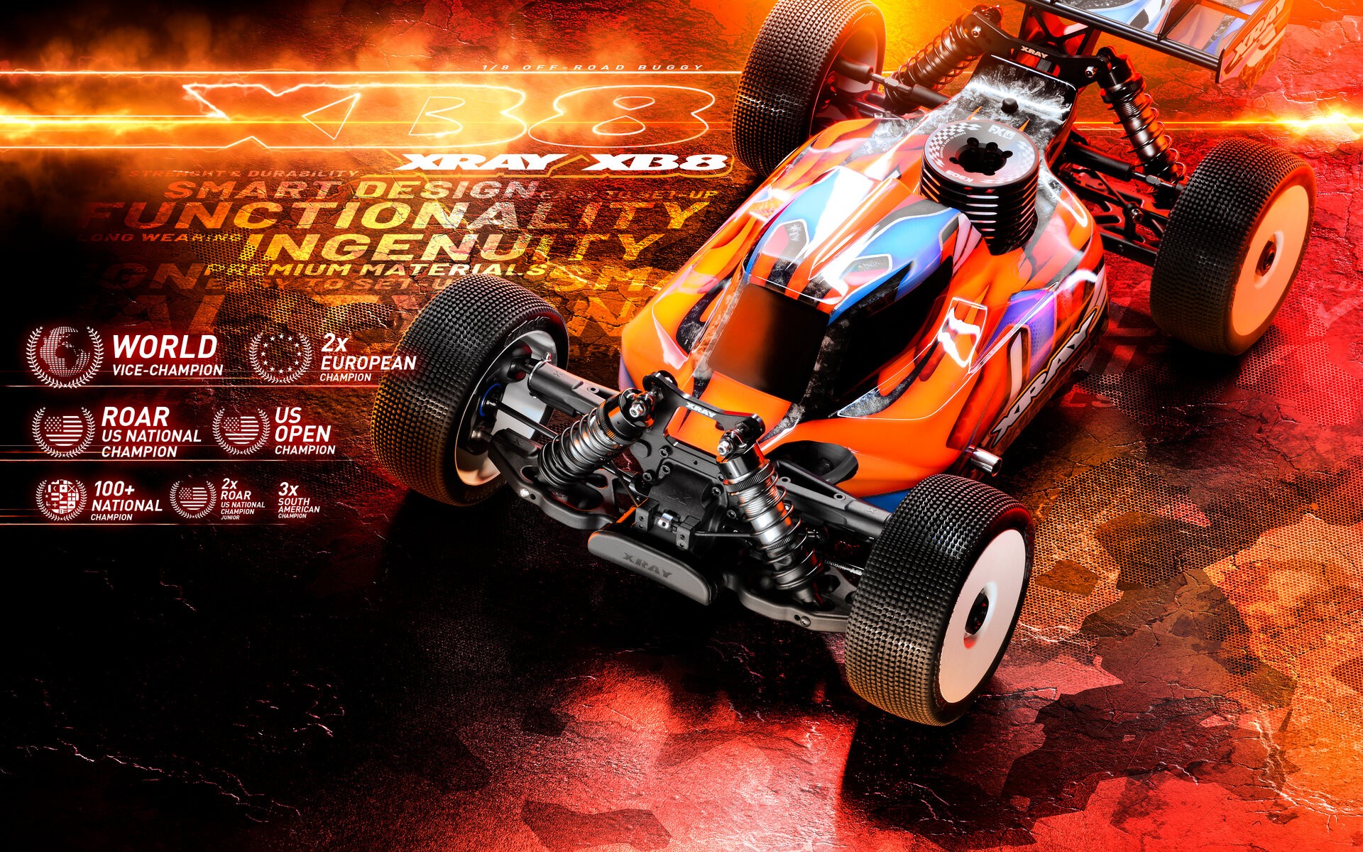 XRAY 350020 XB8 2025 1/8 LUXURIOUS NITRO OFF ROAD CAR